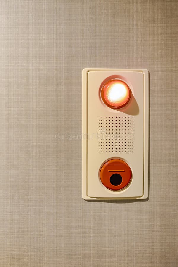 Red Alarm or Emergency Button Switch on the Wall Stock Photo - Image of ...