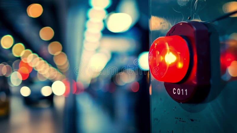 Red Alarm Light Blinking in Industrial Environment Stock Video - Video ...