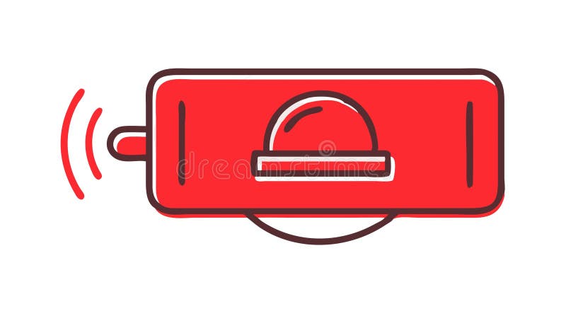 Red Alarm or Siren Icon, Warning Alert Symbol, Vector Design Generative ...