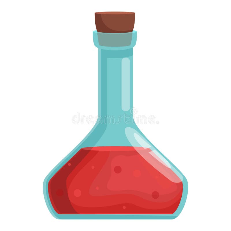 Red Alchemist Potion Icon Cartoon Vector. Formula Composition Stock ...