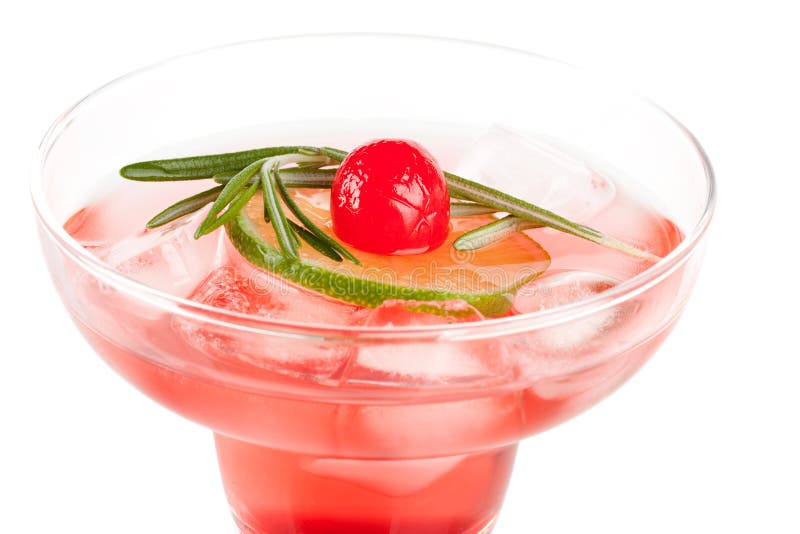 Red alcohol cocktail stock image. Image of isolated, party - 11812781