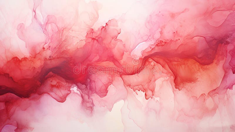 Red Alcohol Ink Elegant Looking Abstract Ink Flow Art with Translucent ...