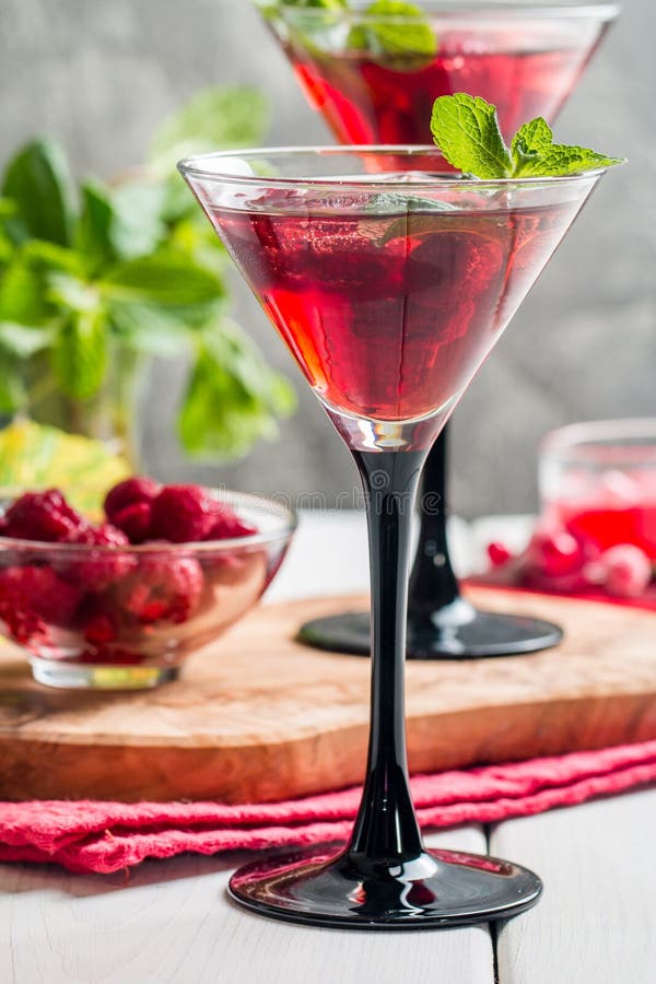 Red Alcohol Raspberry Cocktail Stock Image - Image of drink ...