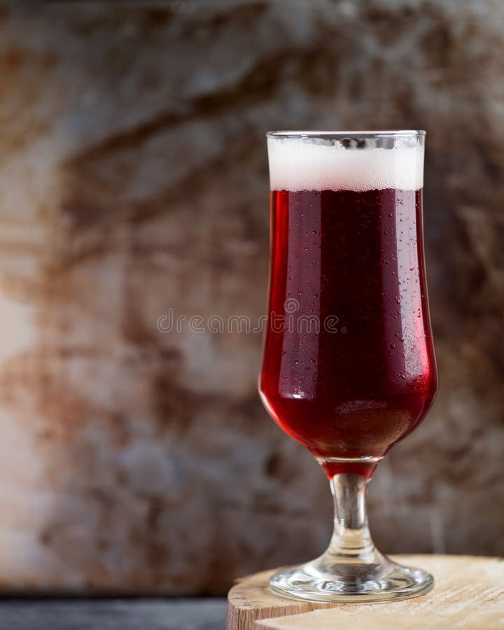 Red Ale Beer in a Glass on a Rusty Metal Background Stock Photo - Image ...