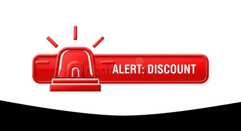 Red Alert Discount Notification Graphic Design Stock Illustration ...