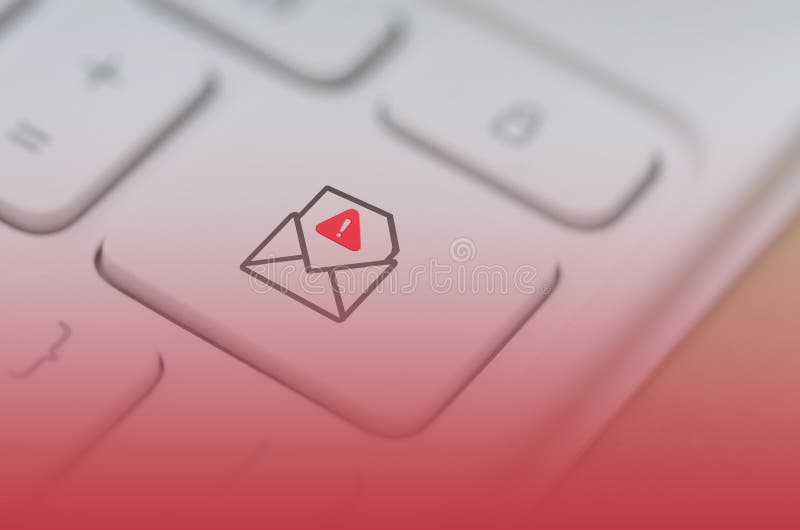 Red Alert Email Scam Key Symbolizing Phishing Threats and Cybersecurity ...