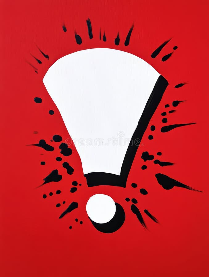 Red Alert Exclamation Mark Burst an Abstract Image Symbolizing Alert ...