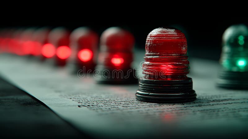 Red Alert Indicators on Document with Strategy Details and Emergency ...