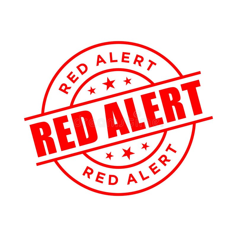 Red Alert Letter Rubber Stamp Vector Template Stock Vector ...