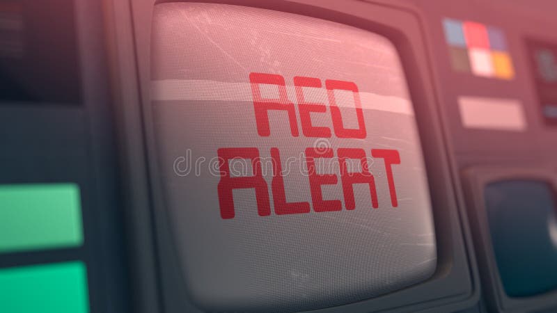 Red alert message stock illustration. Illustration of machine - 216020426