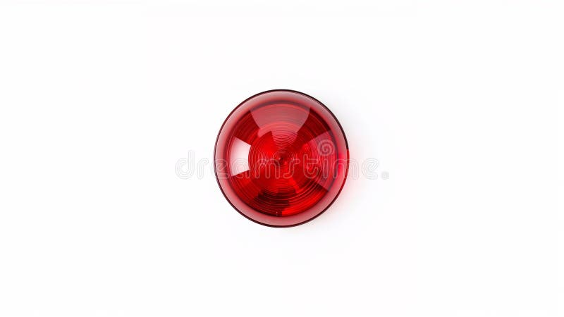 Red Alert Siren Light Over White Background Stock Illustration ...