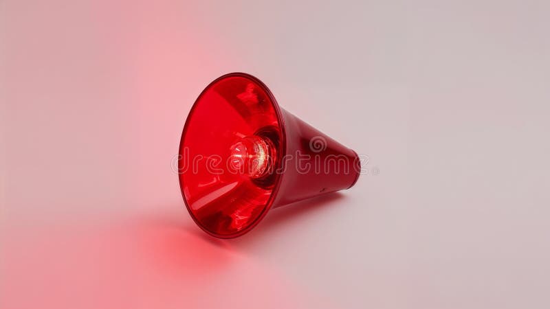 Red Alert Siren Light Over White Background Stock Illustration ...
