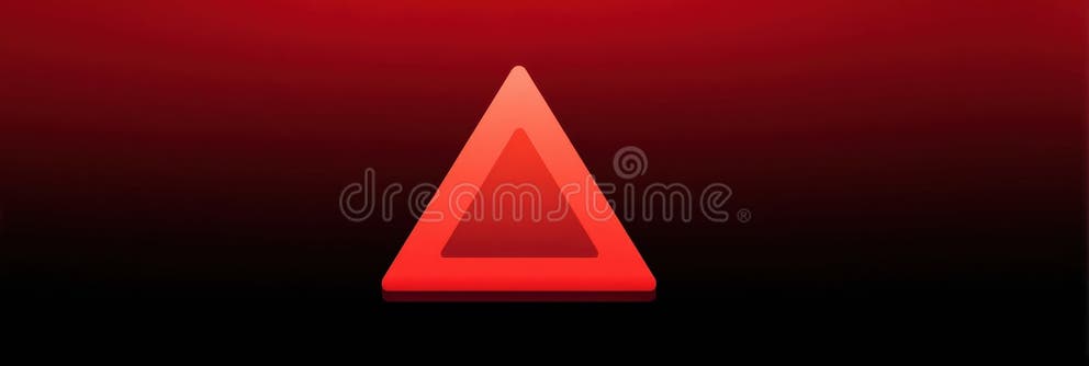 Red Alert Triangle Displayed on Simulated Browser Tab Indicating ...