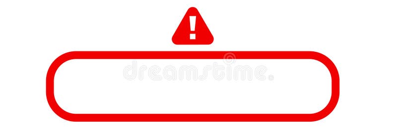 Red Alert Warning Icon with Blank Bar Stock Vector - Illustration of ...