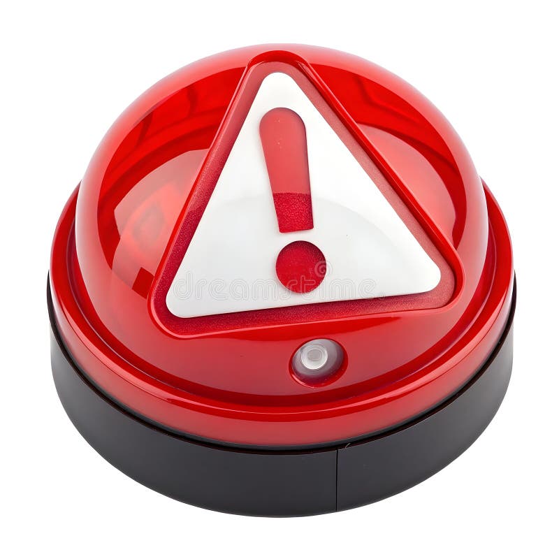 3D Warning Sign with an Exclamation Mark Isolated on White Background ...