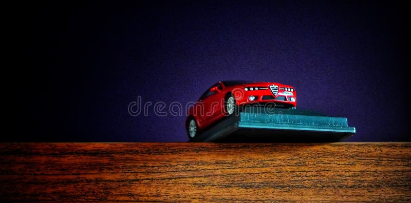 Red Alfa Brera Small Metal Model Stock Image - Image of sportcar, coupe ...