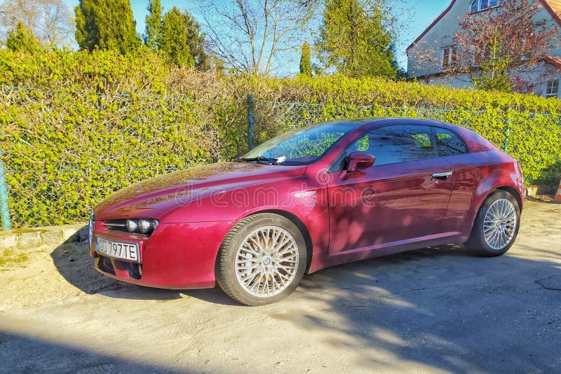 Red Alfa Romeo Brera Sporting Luxury Car Editorial Stock Photo - Image ...