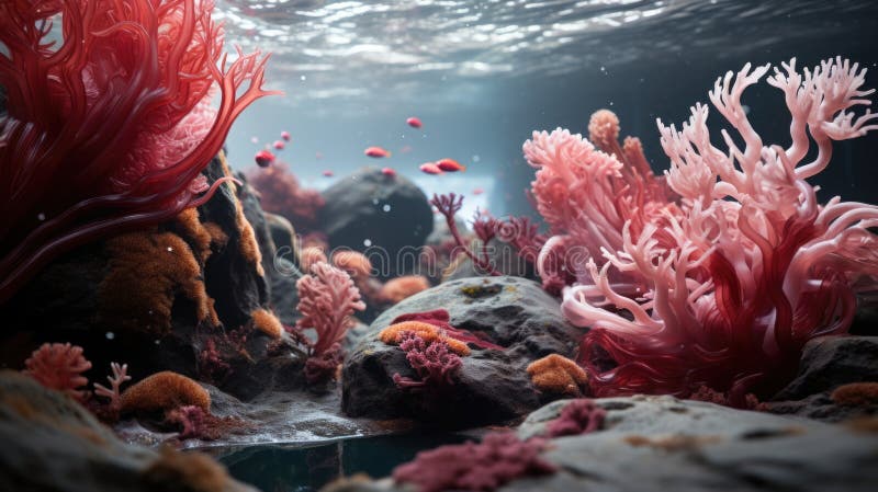 Red Algae or Rhodophyta Isolated Transparent Png Stock Image - Image of ...