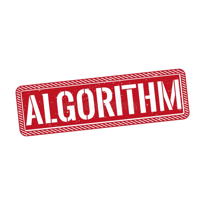 Red Algorithm Isolated Square Rubber Stamp Tag Stock Illustration ...