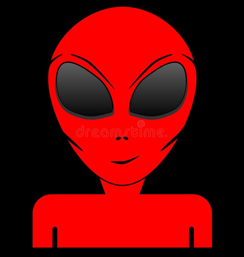 Red alien stock illustration. Illustration of space, icon - 30796953