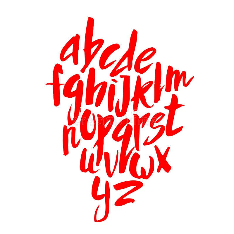 Red alphabet lettering stock vector. Illustration of alphabet - 85389604