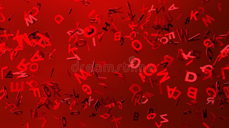 Red Alphabets on Red Background Stock Video - Video of english ...