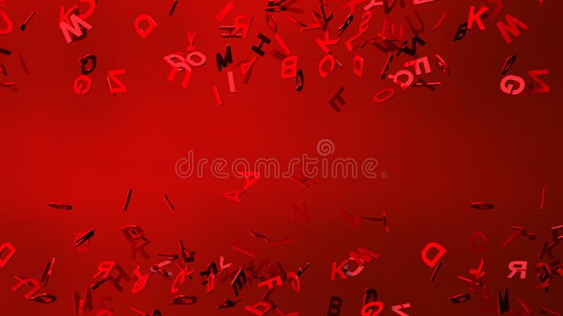 Red Alphabets on Red Background Stock Footage - Video of loop, alphabet ...