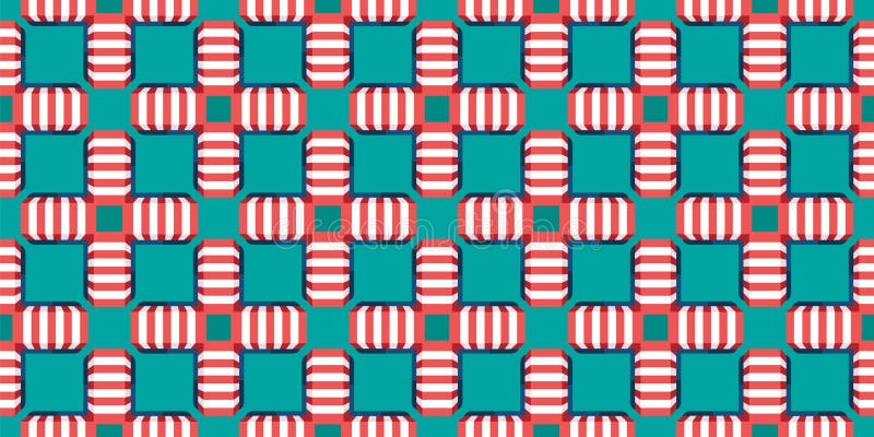 Red Alternating Pattern Bright Colors Vector Illustration Stock Vector ...