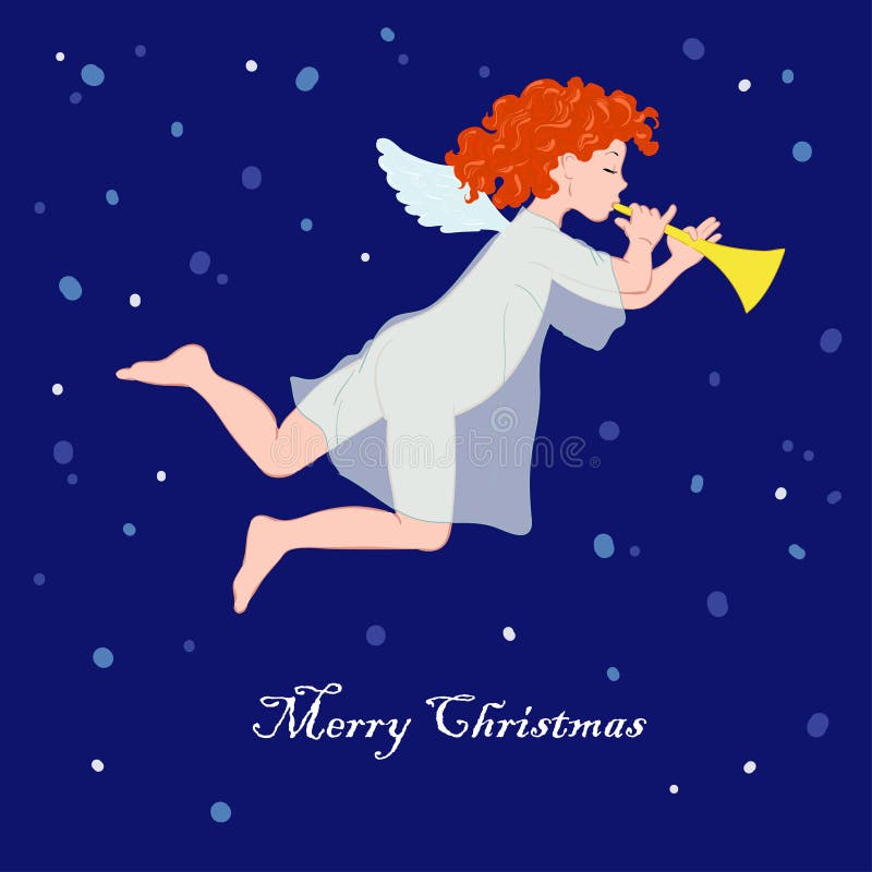 Red angel stock vector. Illustration of presentation - 35576455