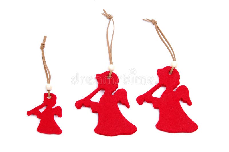 Red angels stock image. Image of hang, christmas, gold - 5446369