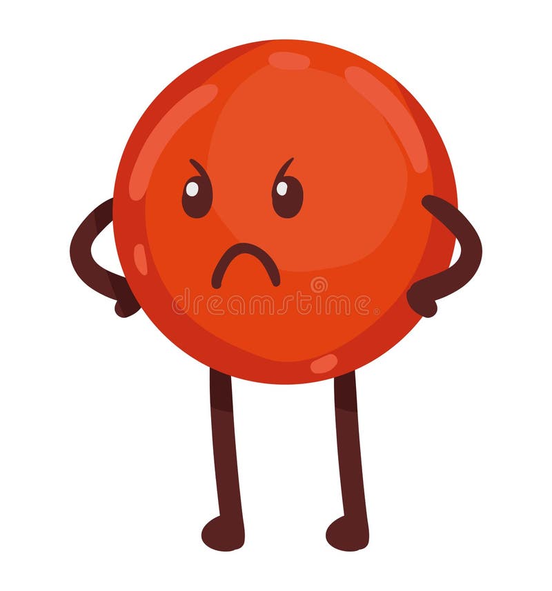 Red angry emoji stock vector. Illustration of isolated - 247020475