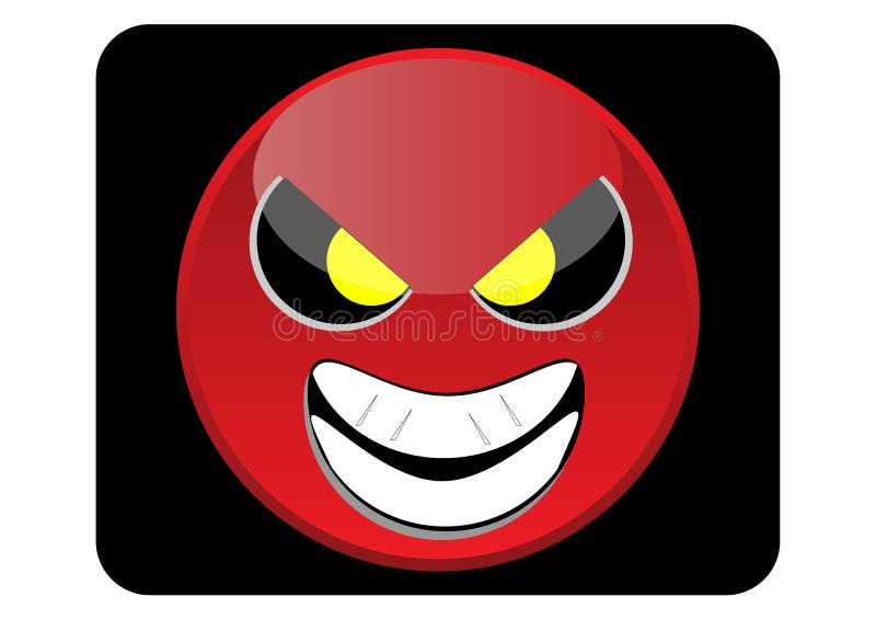 Red Angry Icon or Emoticon stock vector. Illustration of simple - 116167336