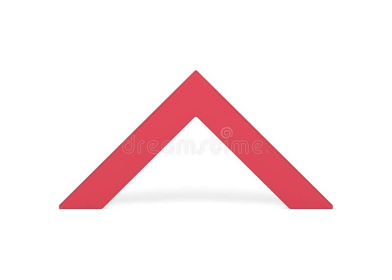 Red Angular Arch Geometric Corner Geometric 3d Decor Basic Foundation ...