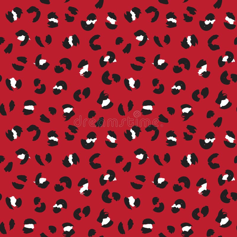 Red Animal Leopard Seamless Pattern Background Stock Illustration ...
