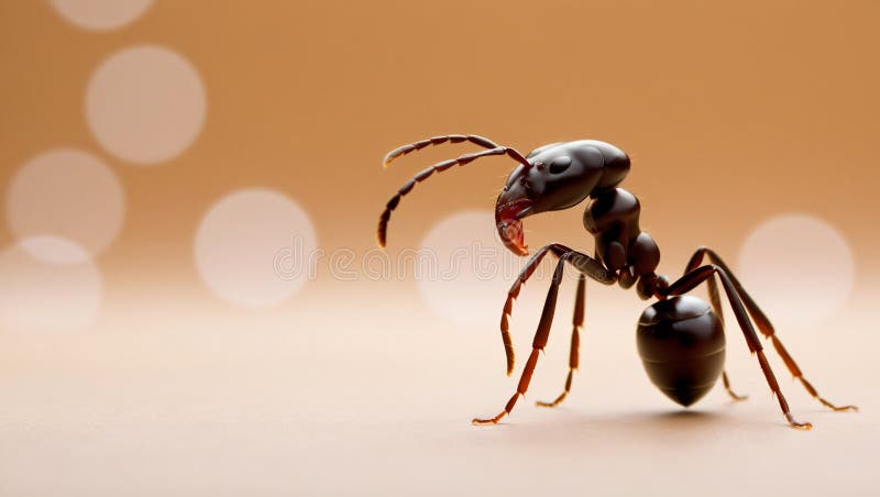 Red Ant, Myrmica Molesta, Close Up Stock Illustration - Illustration of ...