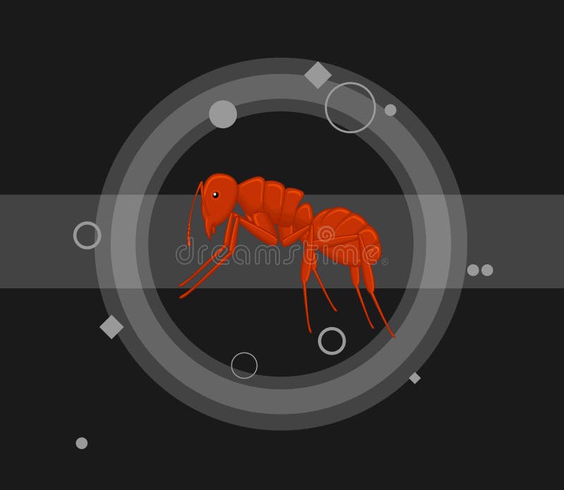 Red Ant Vector Illustration Stock Vector - Illustration of vector, lice ...