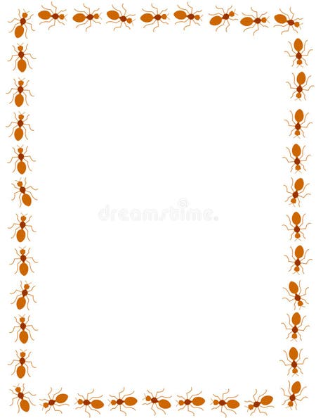 Red ants border / frame stock vector. Illustration of brown - 6342528