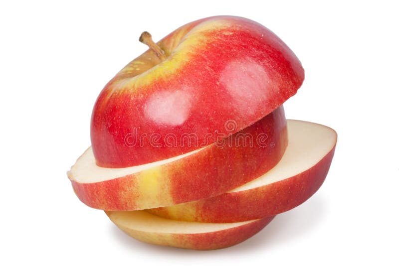 Half Cut Open Apple stock image. Image of fruit, care - 17758803