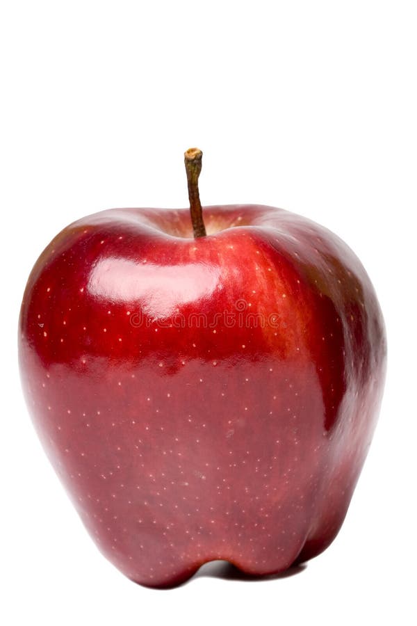 Red apple on white stock photo. Image of eating, apple - 1736340