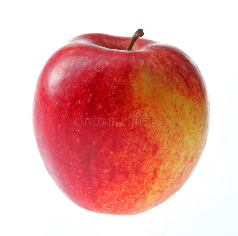 Red apple on white stock photo. Image of eating, apple - 1736340