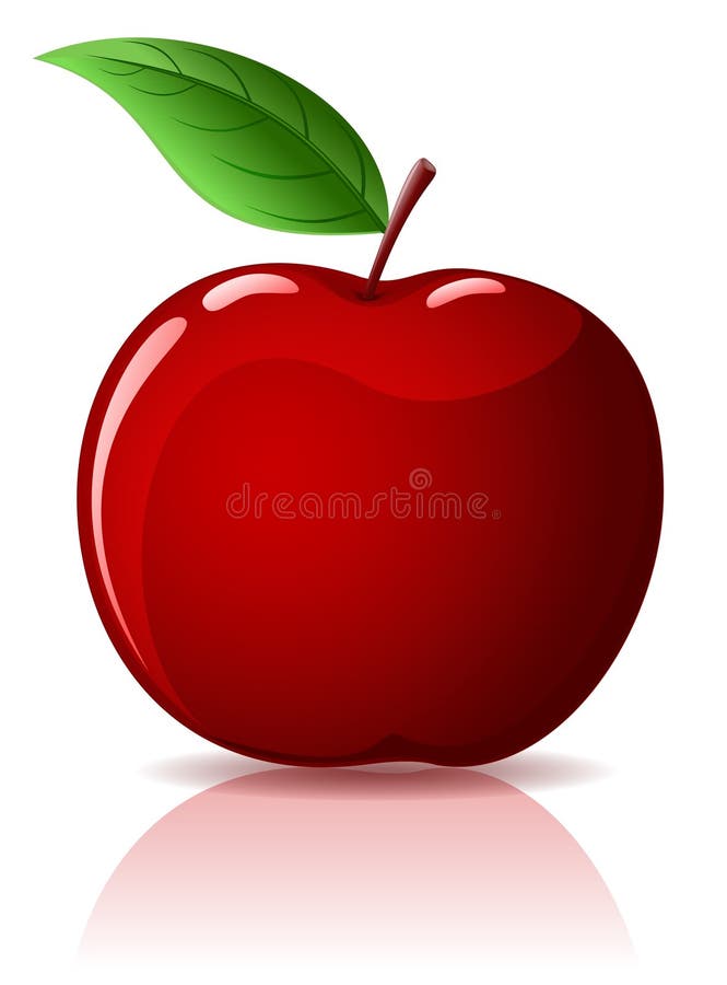 Red apple stock vector. Illustration of symbol, isolated - 9807187