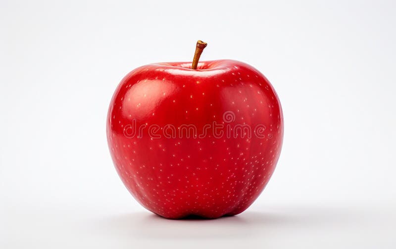 Red Apple Against a See-through Backdrop -Generative Ai Stock ...