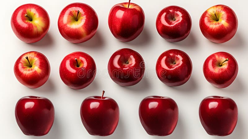 Red Apple Apples, Many Angles and View Side Top Sliced Halved Cut ...