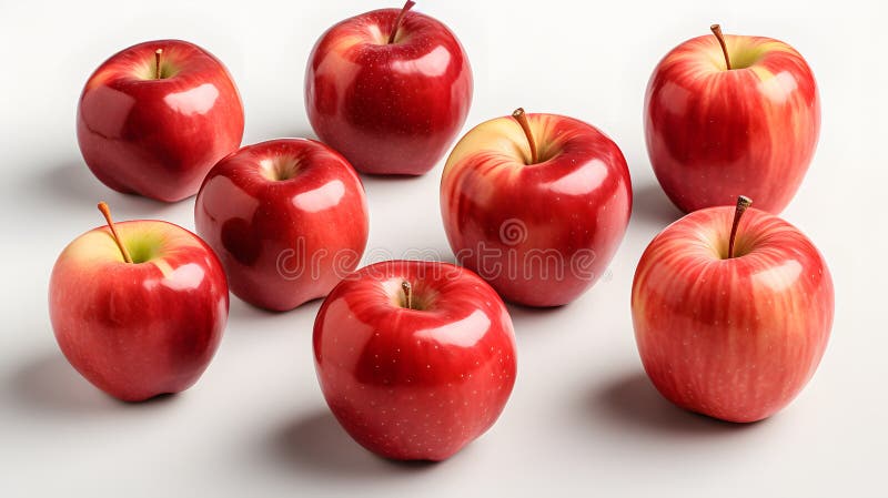 Red Apple Apples, Many Angles and View Side Top Sliced Halved Cut ...
