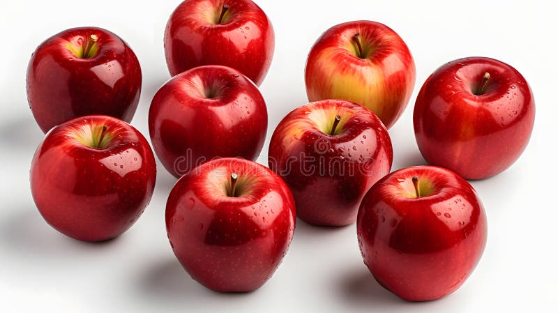 Red Apple Apples, Many Angles and View Side Top Sliced Halved Cut ...