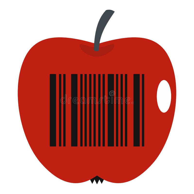 Barcode Apple Image Vector Illustration Stock Vector - Illustration of ...