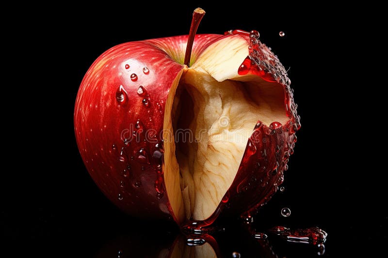 Bite Out Apple Stock Illustrations – 87 Bite Out Apple Stock ...