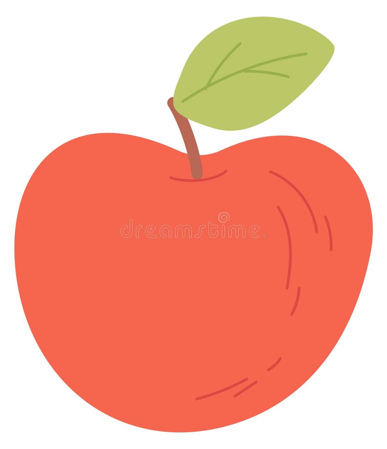 Red Apple Color Icon. Ripe Fruit Symbol Stock Vector - Illustration of ...