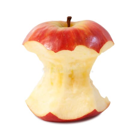 Red apple core stock image. Image of studio, fresh, produce - 28275699
