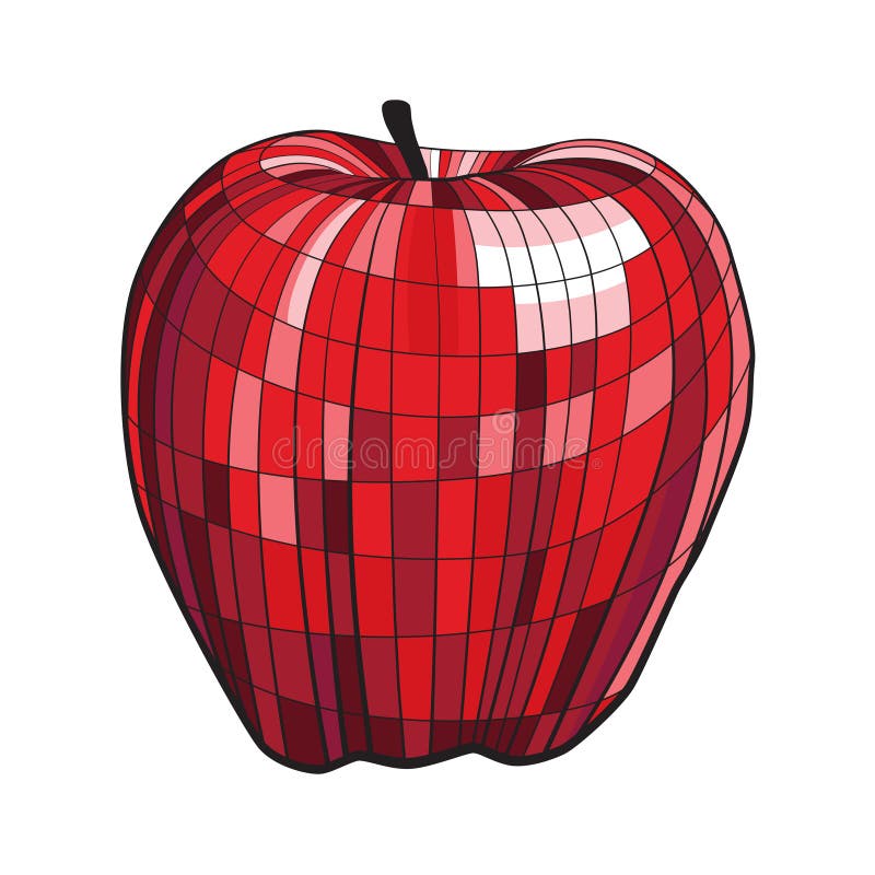 Red Apple stock vector. Illustration of glossy, fruit - 44174317